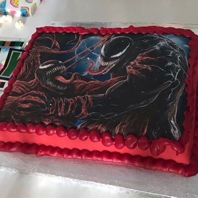 Venom Vs Carnage Edible Image Birthday Cake Topper 1/4 Sheet ...