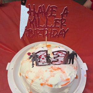 Horror Knife Cake Topper/horror Cake Topper/halloween Happy - Etsy