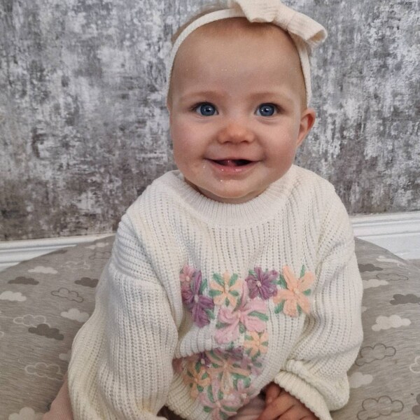 Personalised Hand Embroidered Floral Initial Jumper/sweater Oversized ...