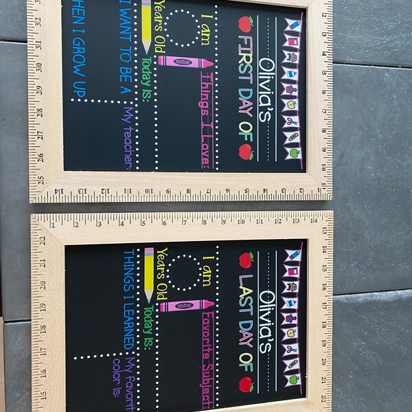 First Day of School Sign, First Day of Kindergarten Sign, 1st Day of ...