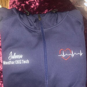 Nurse Jacket EKG Personalized - Etsy