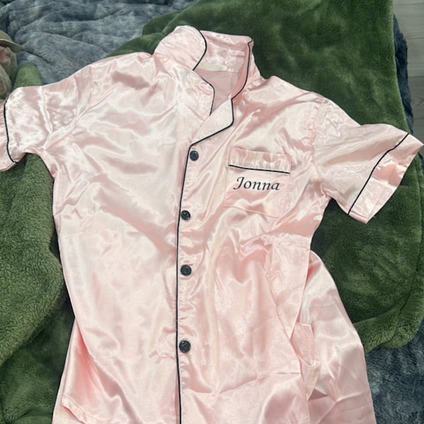 Bachelorette Pajamas Custom Satin Pajamas Personalized Pjs Plus Size