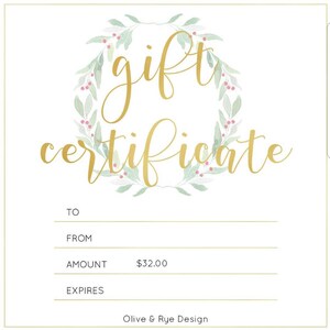 Printable Rose Gold Hearts Gift Certificate Template | Editable Gift ...