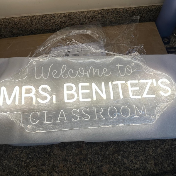 Teacher Name Neon Sign for Classroom, in This Classroom Neon Sign ...