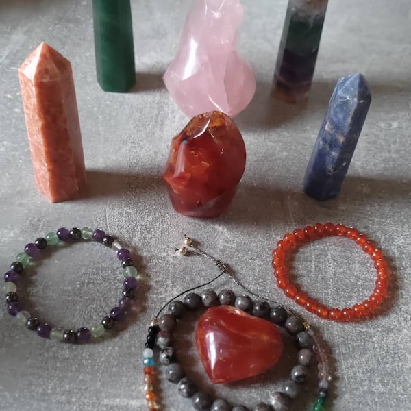 Sunstone Gemstone Tower - Orange Stone Crystal Single Point Crystal ...