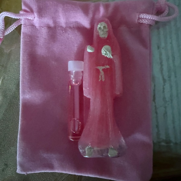 Holy Death Amulet, Holy Death Green Statue, Santa Muerte Amuleto, Santa ...