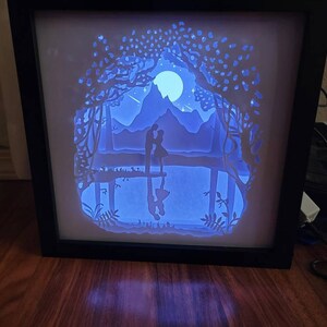 Christmas in the Forest Paper Light Box Shadow Box 3D Paper | Etsy