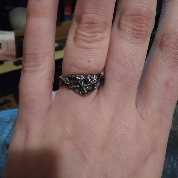 Fantasy Braided Tree Engagement Ring With Knot Twig Leaf, Unusual Women ...