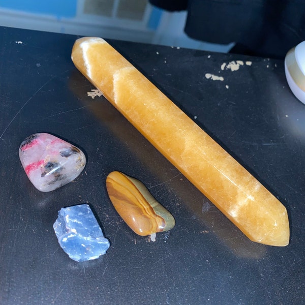 Himalayan Salt Wand, Halite Wand Natural, Gemstone, Tumblestone, Bulk ...