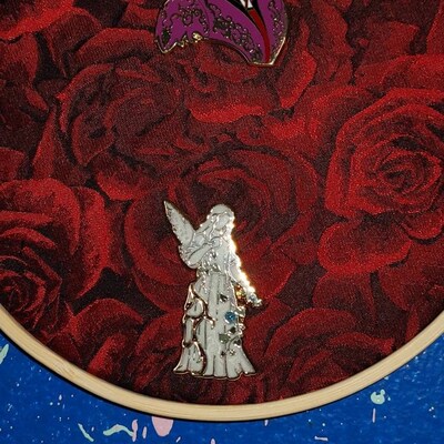 Morning Glory Angel Enamel Pin - Etsy