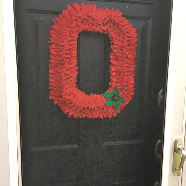 The Ohio State University Block O Wreath All Scarlet red - Etsy