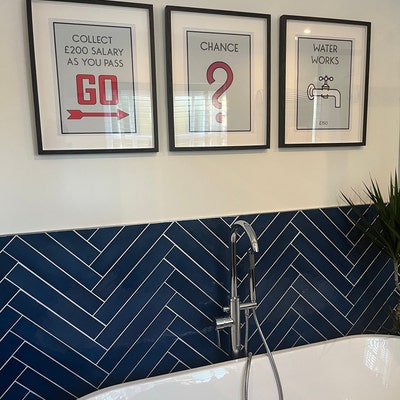 Monopoly Water Works Print Wall Art Poster Custom Property - Etsy