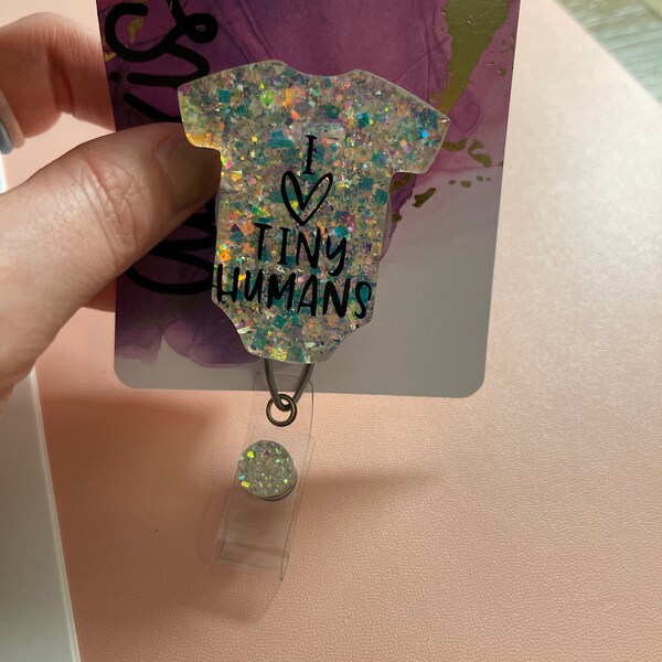 I Love Tiny Humans Badge Reel, L&D Badge Reel, Midwife Badge Reel, Baby Badge Reel, Nurse Badge ...