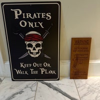 Pirates Only Sign, Pirates Only Decor, Sign for Pirates, Pirate Bar ...