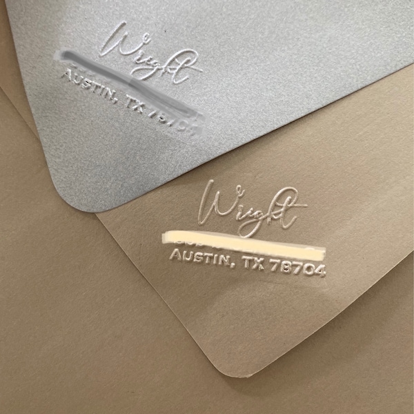 Personalized Name and Address Seal Embosser Handheld Wedding Invitation ...