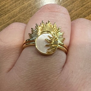 Sun Ring Rising Sun Ring Gold Dainty Ring Spike Ring - Etsy
