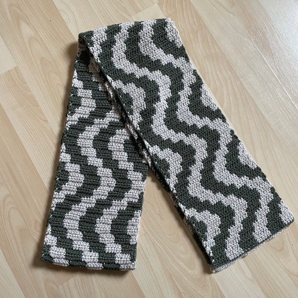 PDF Wavy Scarf Crochet Pattern - Etsy