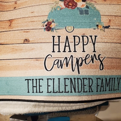 Personalized Camping Mat, Custom Camp Site Door Mat, Monogram Camping ...