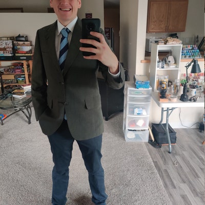 Vintage Early 1960's Men's louis Roth Suit Coat. Narrow Lapel Turnback ...