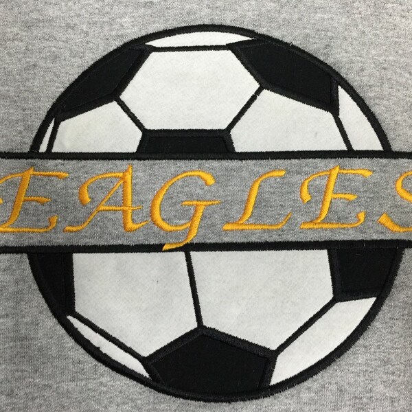 Split Soccer Ball Applique Machine Embroidery Design - 4 Sizes ...