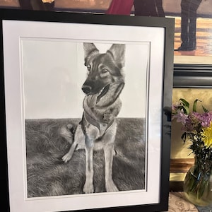 Custom Dog Drawing, Dog Memorial, Photo to Sketch, Charcoal Drawing ...