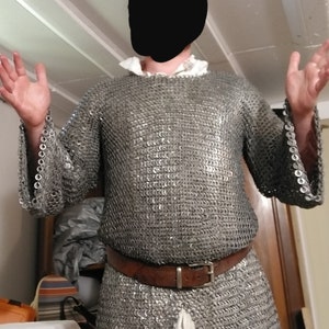 Medieval Gambeson with Chainmail Voiders 9 mm Flat Riveted | Etsy