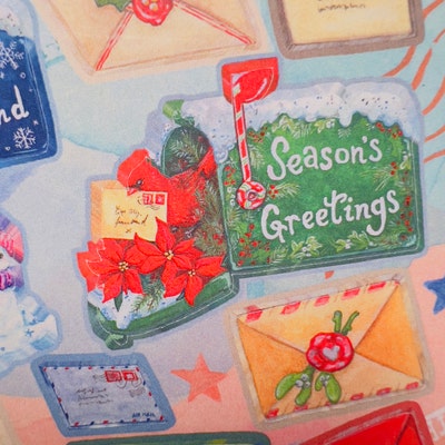 Mini Vintage Style Airmail Sticker Labels 2 Sheet Sticker Set ...