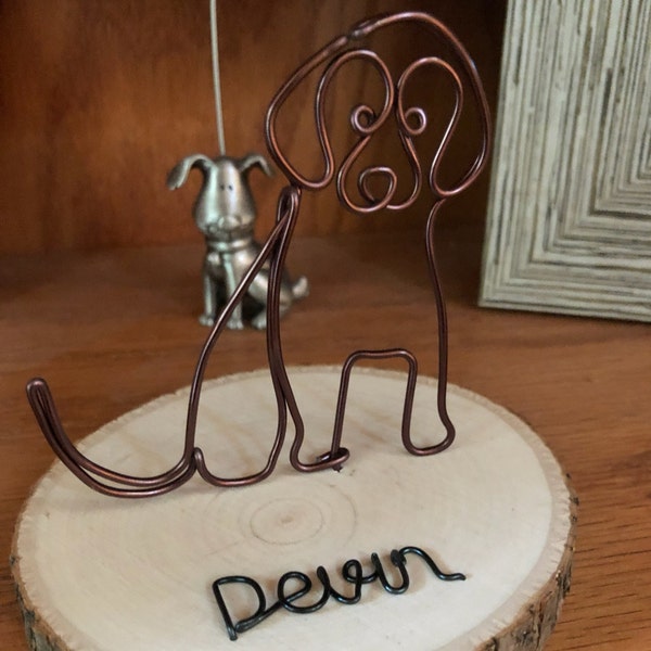 Wire Sculpture of Beagle, Dog, Pet Portrait, Pet Memorial, Wire Art ...