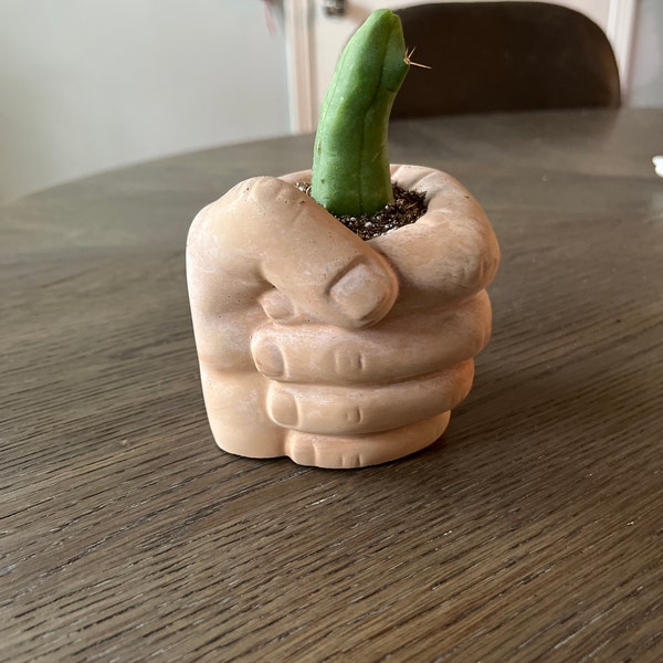 Cement Hand Planter | Concrete Hand Pot | Hand-shaped Planter | Unique ...