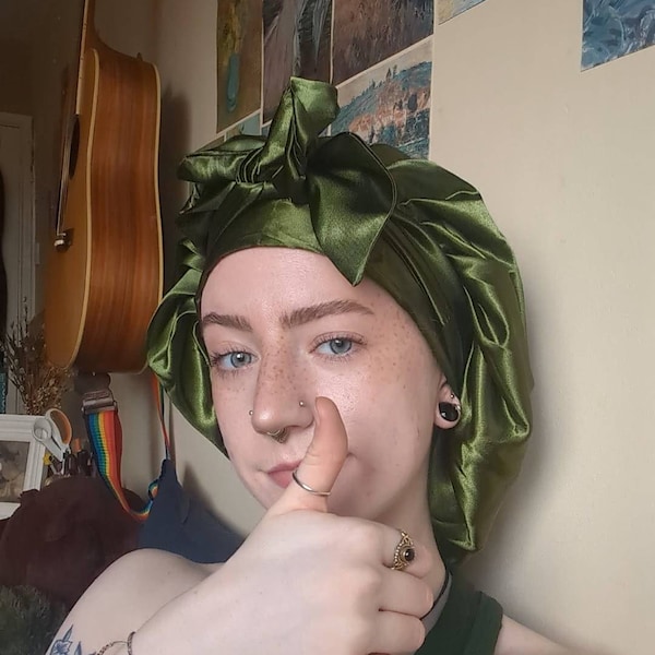 Tie Band Perfect Fit Reversible Satin Hair Bonnet - Protecting ...