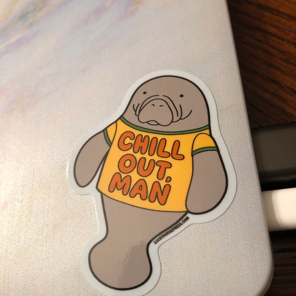 Chill Out, Man Sticker - Etsy