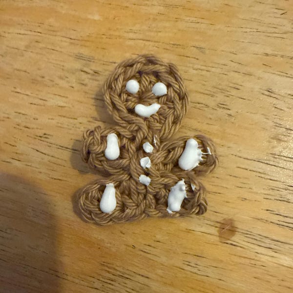 Crochet Pattern Gingerbread Man Decoration Mini Christmas Garland ...