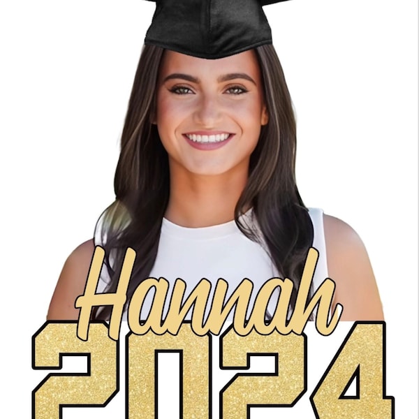 Personalized Graduation Face on a Stick, Photo Prop (digital or ...
