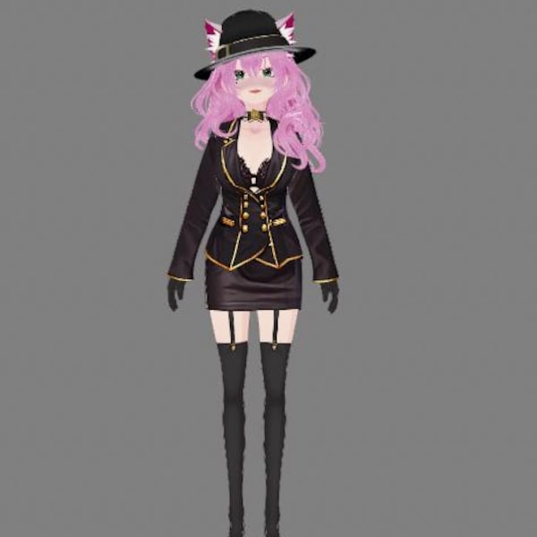 Whimsical Chibi Vtuber Purple Butterfly Enchantress for Your Streams ...
