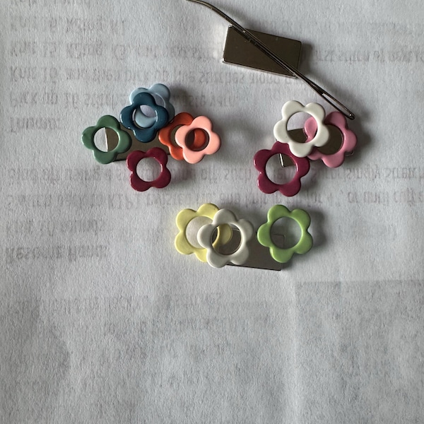 Large Flower Stitch Markers for Knitting Needles - Set of 32 Seamless ...