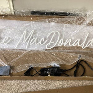 Custom Last Name Neon Sign Wedding for Reception Led Lights - Etsy