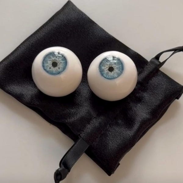 Complete Round Polymer Eye, Acrylic Doll Eye, Blue Eye Ball, Realistic ...