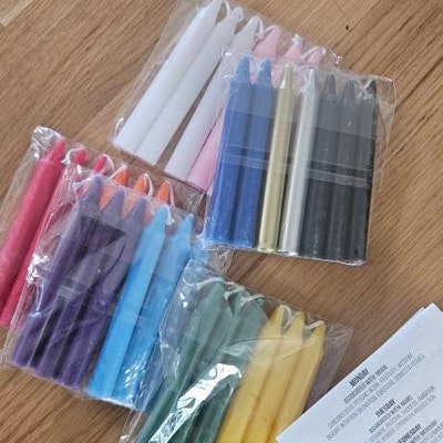 Spell Candle Set, 29 Charm Chime 4 Candles in 11 Colors, Spells, Ritual ...