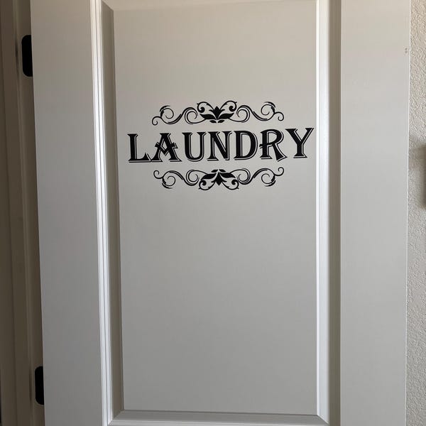 Laundry Decal Vinyl Wall Decal Wall Art Fun Cute Wall Decor Great ...