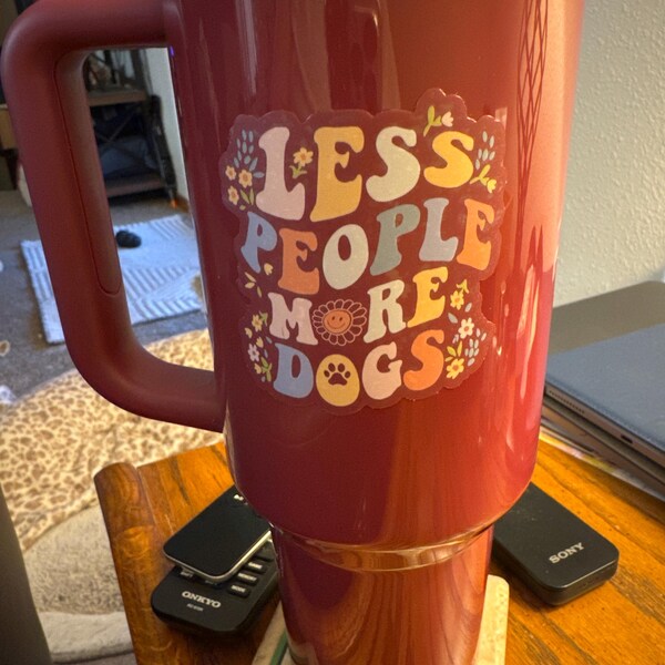 Less People More Dogs Sticker: Clear Matte Vinyl, Waterproof - Etsy