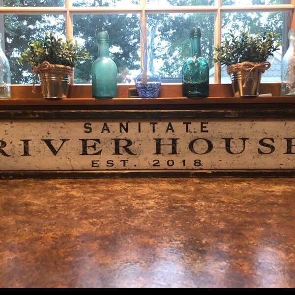 Personalized River House Wood Sign - Handmade Custom Wooden Decor - Etsy