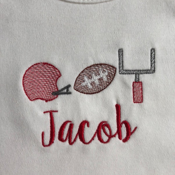 Football Trio Sketch Embroidery Design - Etsy