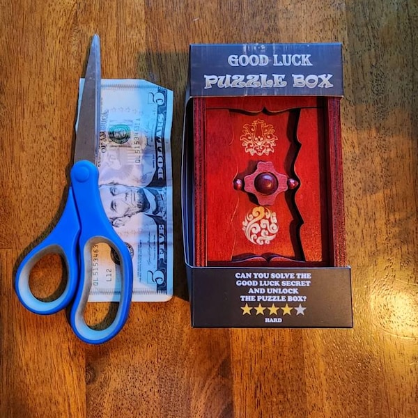 Good Luck Secret Puzzle Box - Money and Gift Cards Trick Box - Etsy