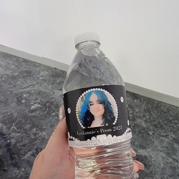 Prom Water Bottle Labels, Silver Prom Send-off Water Bottle Label, Prom ...