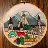 Reykjavik, Iceland. Hand Embroidery Pattern PDF. DIY Embroidery Hoop ...