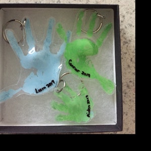 Great Gift FREE SHIPPING DIY Handprint Keychain kit - Etsy