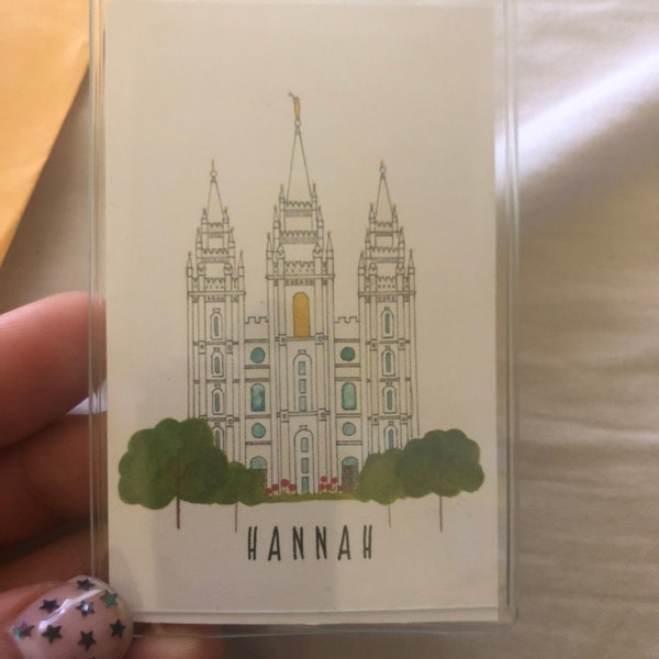 Custom LDS Temple Recommend Holder - Etsy
