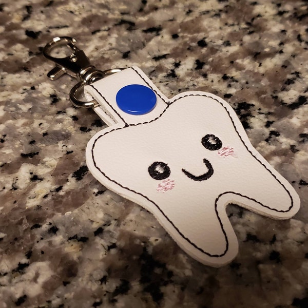TOOTH KEY FOB. Tooth Snap Tab. Dental Key Fob. Dental Love. Key Chain ...