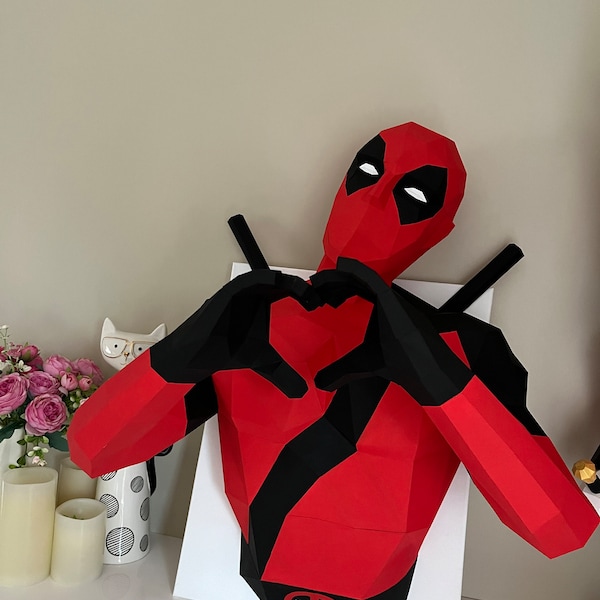 Deadpool Papercraft , PDF Template, DIY 3d Model, Fanart, Paper ...