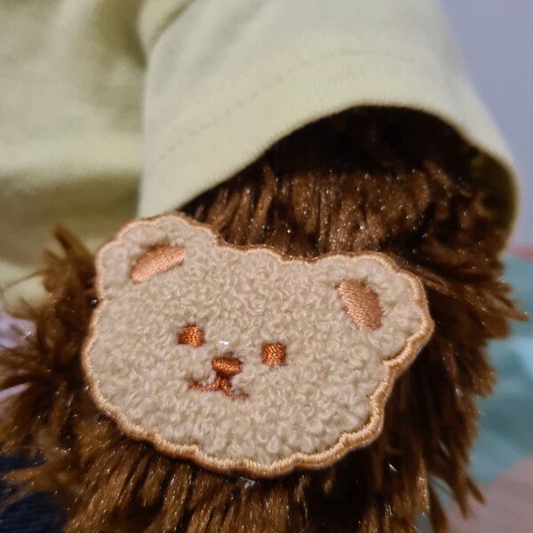 Cute Teddy Bear Iron on Patch, Embroidery Patch, Cute Kawaii Patch, Sew on Patch, Craft Supply ...